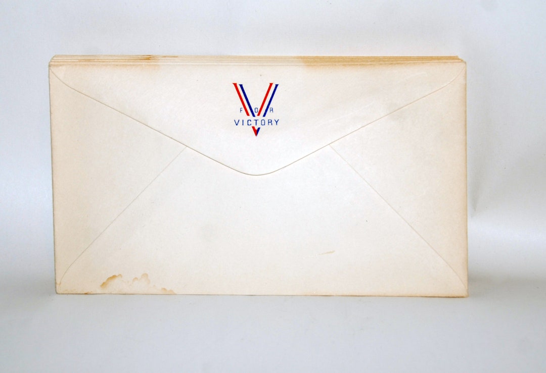 Vintage WWII Era Ephemera Old Store Stock Victory Envelopes -- Free USA ...