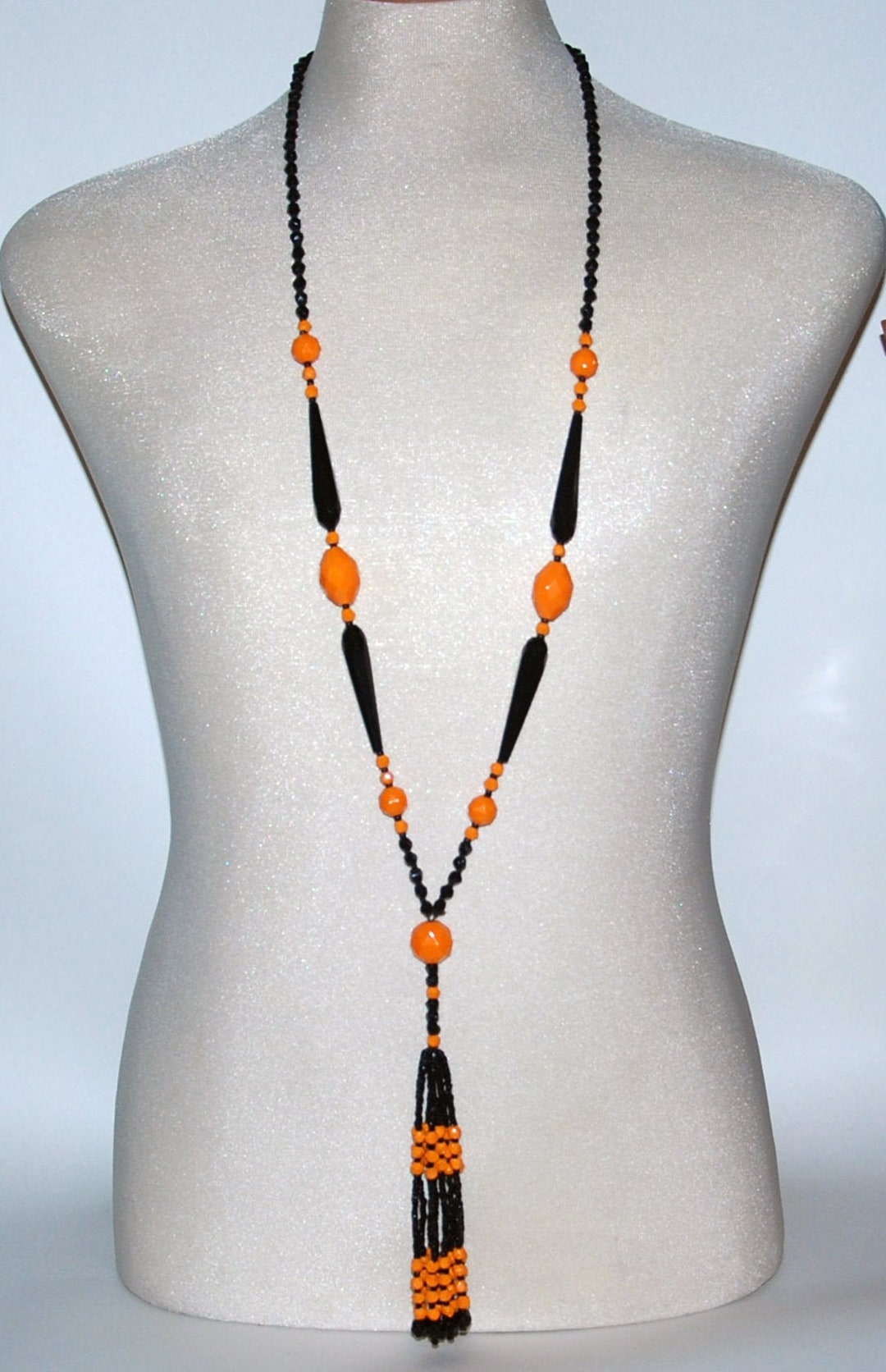 1920s Era Vintage Art Deco Flapper Sautoir Beaded Necklace -- Free USA ...