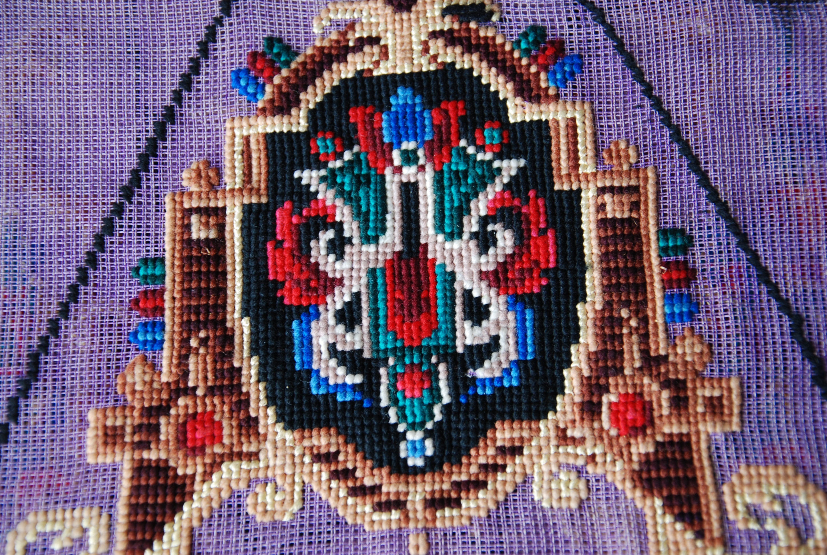 Vintage 1850s'60s Berlin Work Embroidery Slipper Tops - Etsy