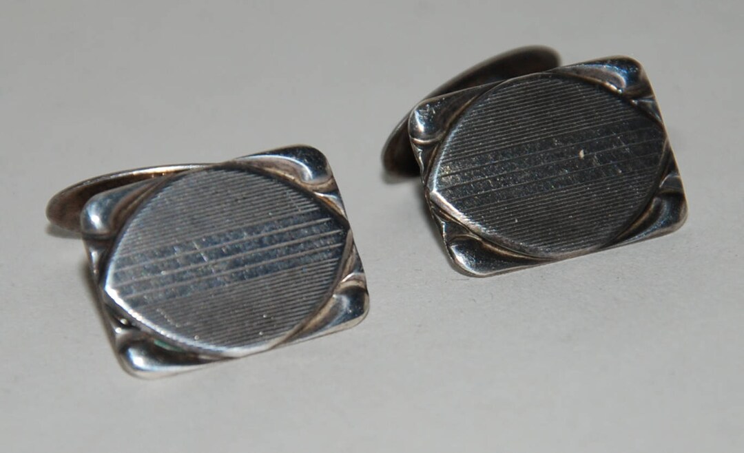Early 20th Century Sterling Silver Cuff Links -- Free US Shipping! - Etsy