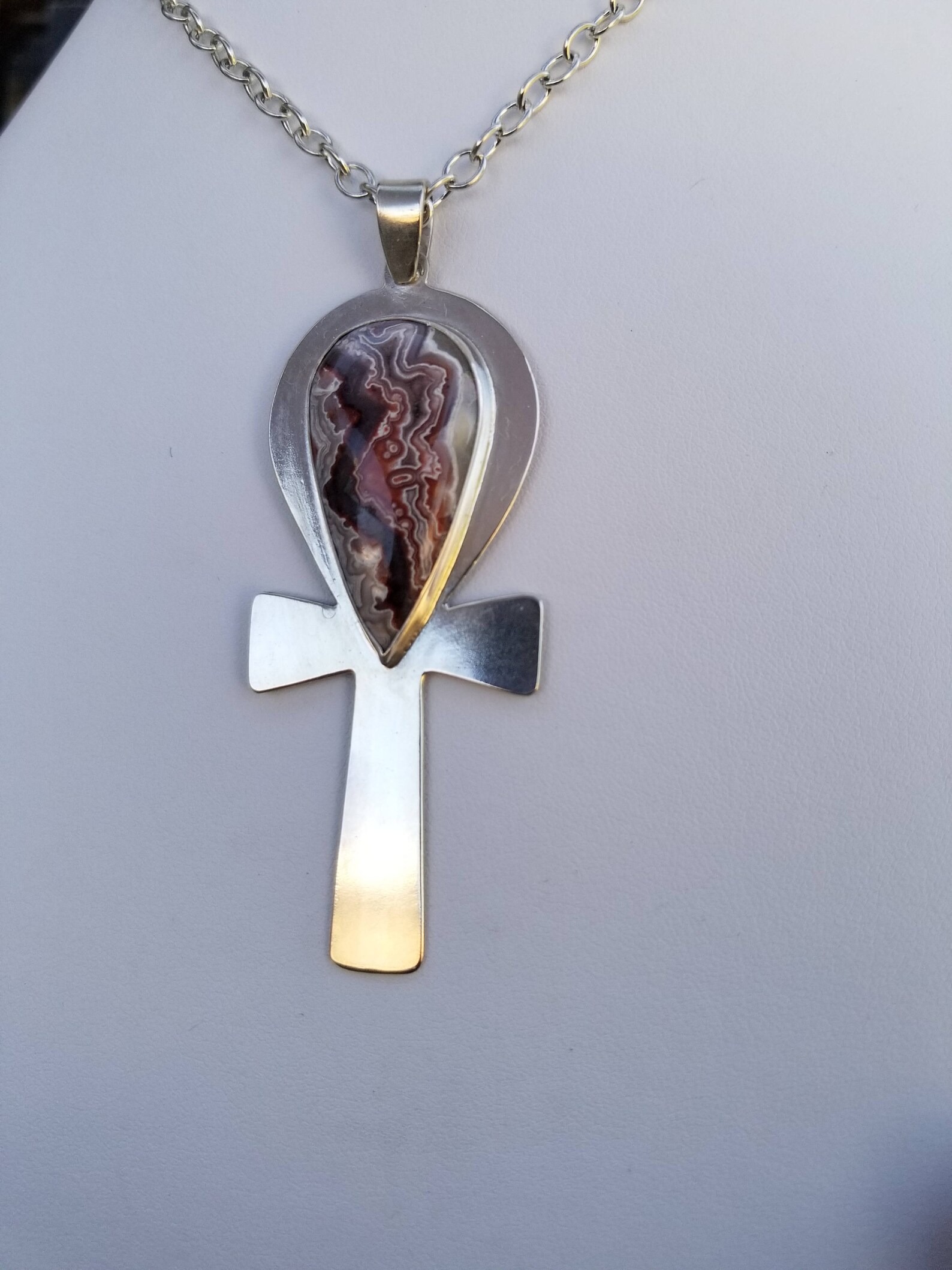 Handmade Crazy Lace Agate Ankh - Egyptian Jewelry, Ankh Jewelry ...