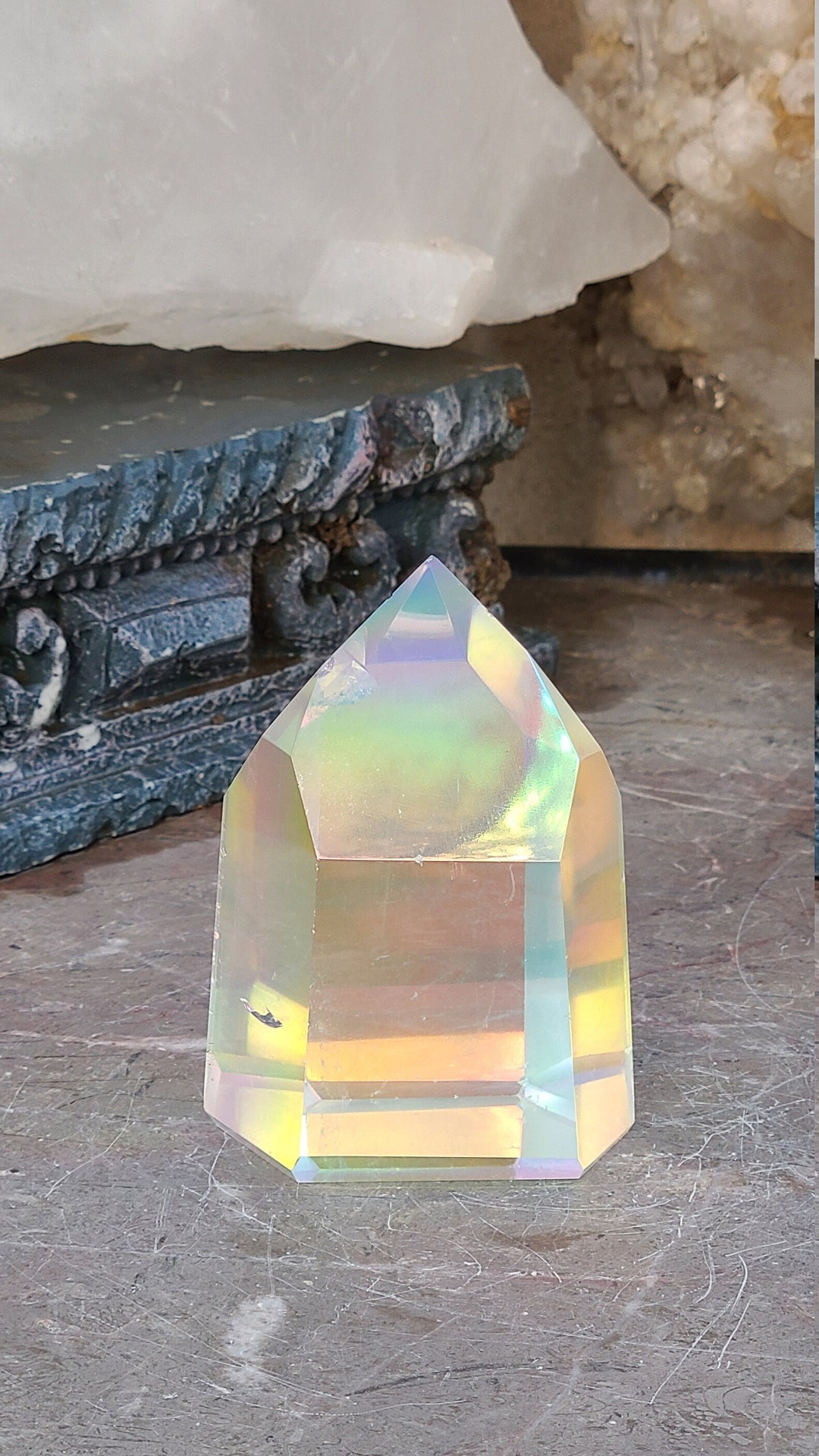 AAA Angel Aura Quartz Channeling Dow Crystal Tower, Crystal Alter Piece ...