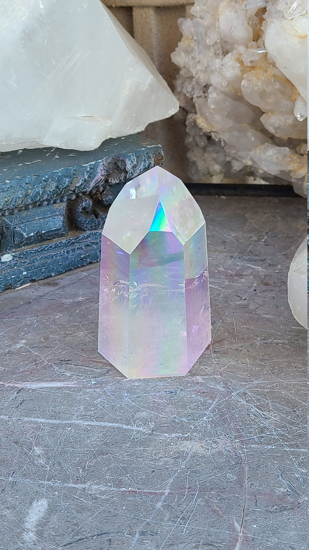 AAA Angel Aura Quartz Trans Channeling Dow Crystal Tower, Crystal Alter ...