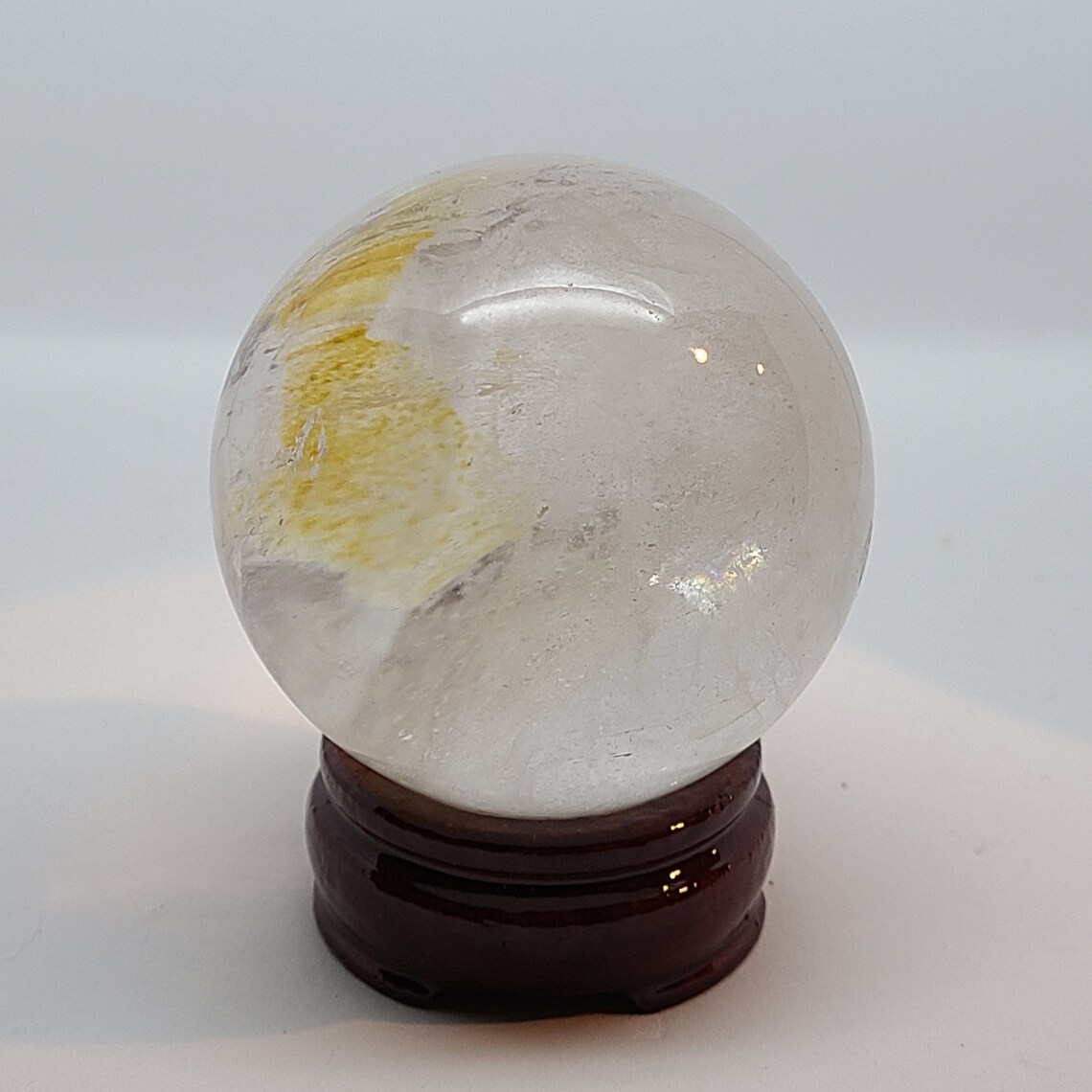 Golden Healer Quartz Rainbow Crystal Sphere Madagascar Golden - Etsy