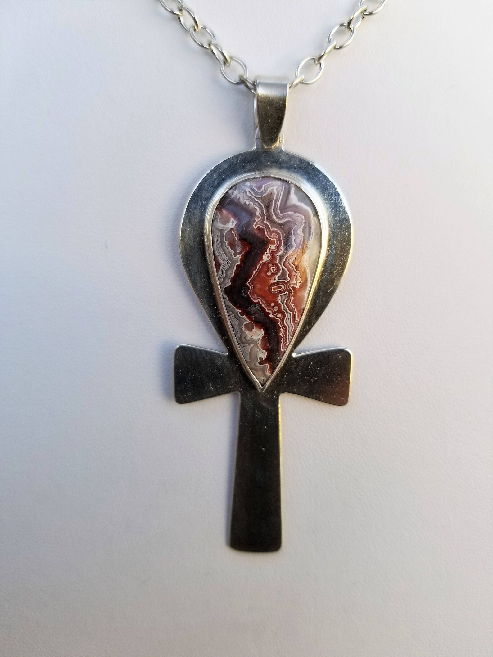 Handmade Crazy Lace Agate Ankh - Egyptian Jewelry, Ankh Jewelry ...