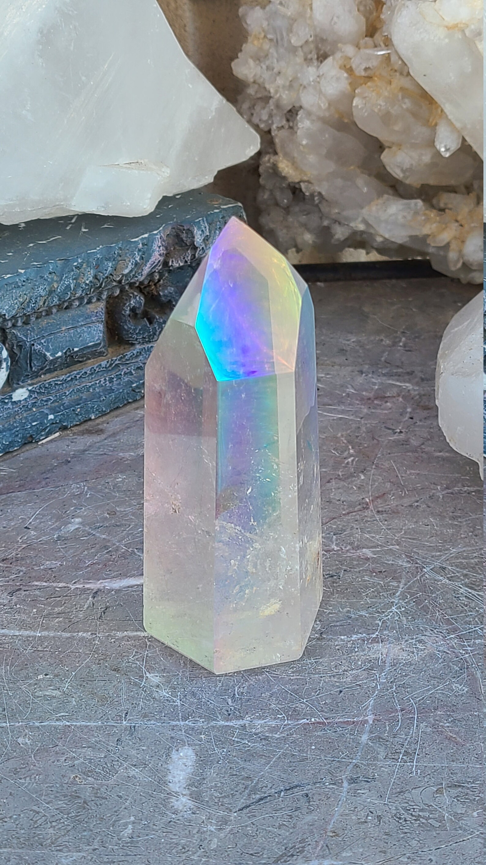 AAA Angel Aura Quartz Trans Channeling Dow Crystal Tower, Crystal Alter ...