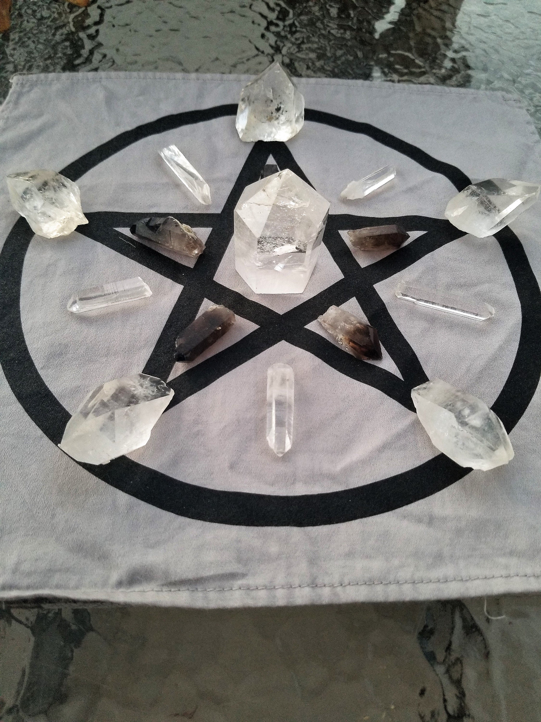 Pentacle Spell Craft Crystal Set Wicca Psychic New Age | Etsy