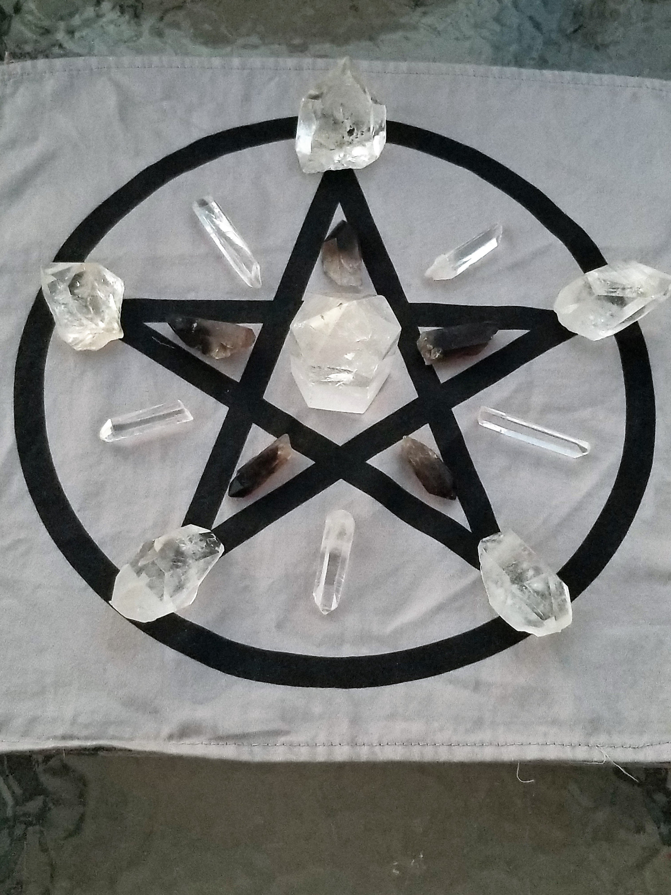 Pentacle Spell Craft Crystal Set Wicca Psychic New Age | Etsy