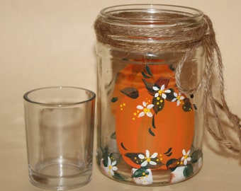 Fall Painted Wine Glass - Etsy