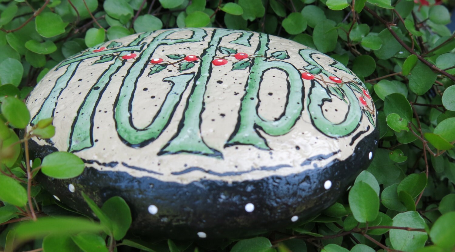 Painted Herbs Rock Garden Plant Marker Herbs Label Herb - Etsy