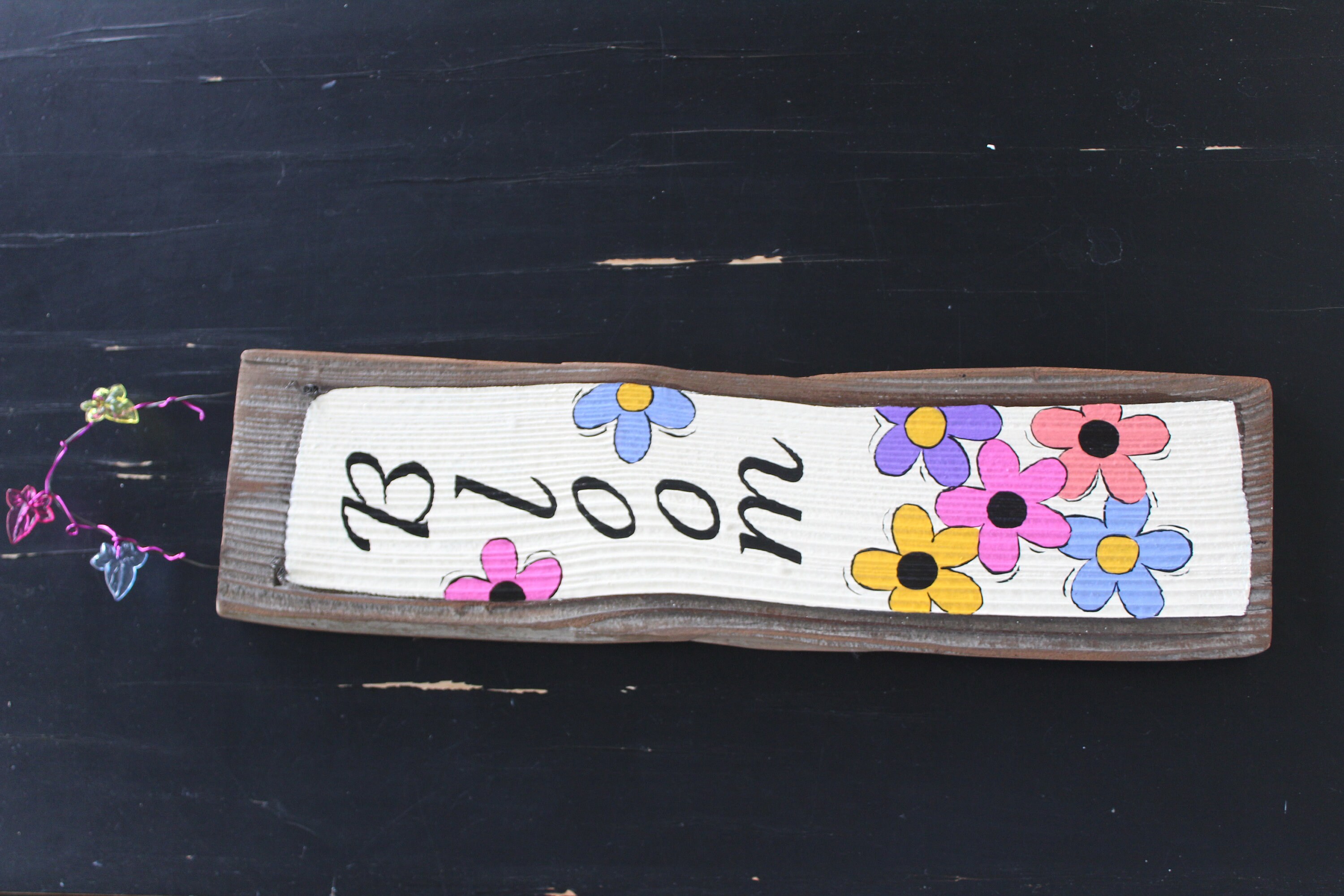 Hand painted Bloom garden wood sign handpainted flowers on | Etsy