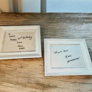 Handwritten Embroidery Art - Custom Framed Message From a Loved One ...