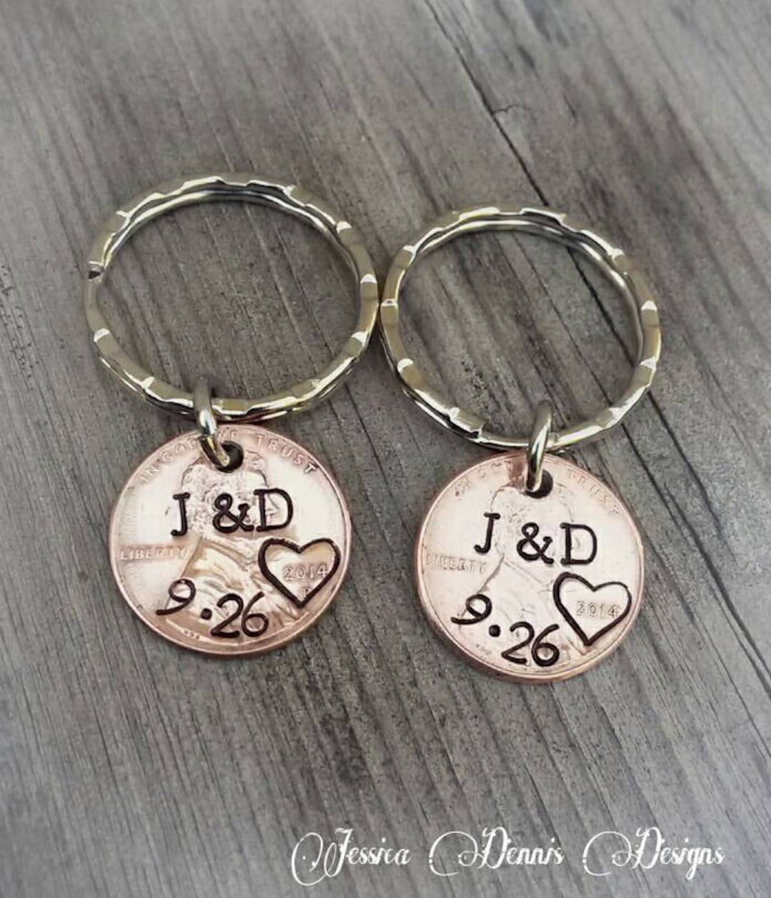 Couples Keychain Set - Anniversary Gift - Engagement - Wedding Gift ...