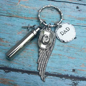 Cremation Keychain - Memorial Keepsake - Memorial Keychain - in Memory ...
