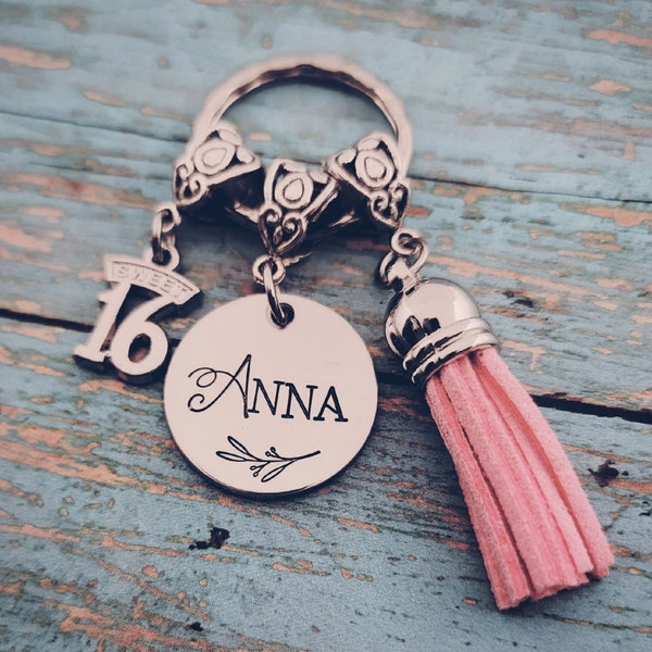 Sweet Sixteen Keychain - Etsy