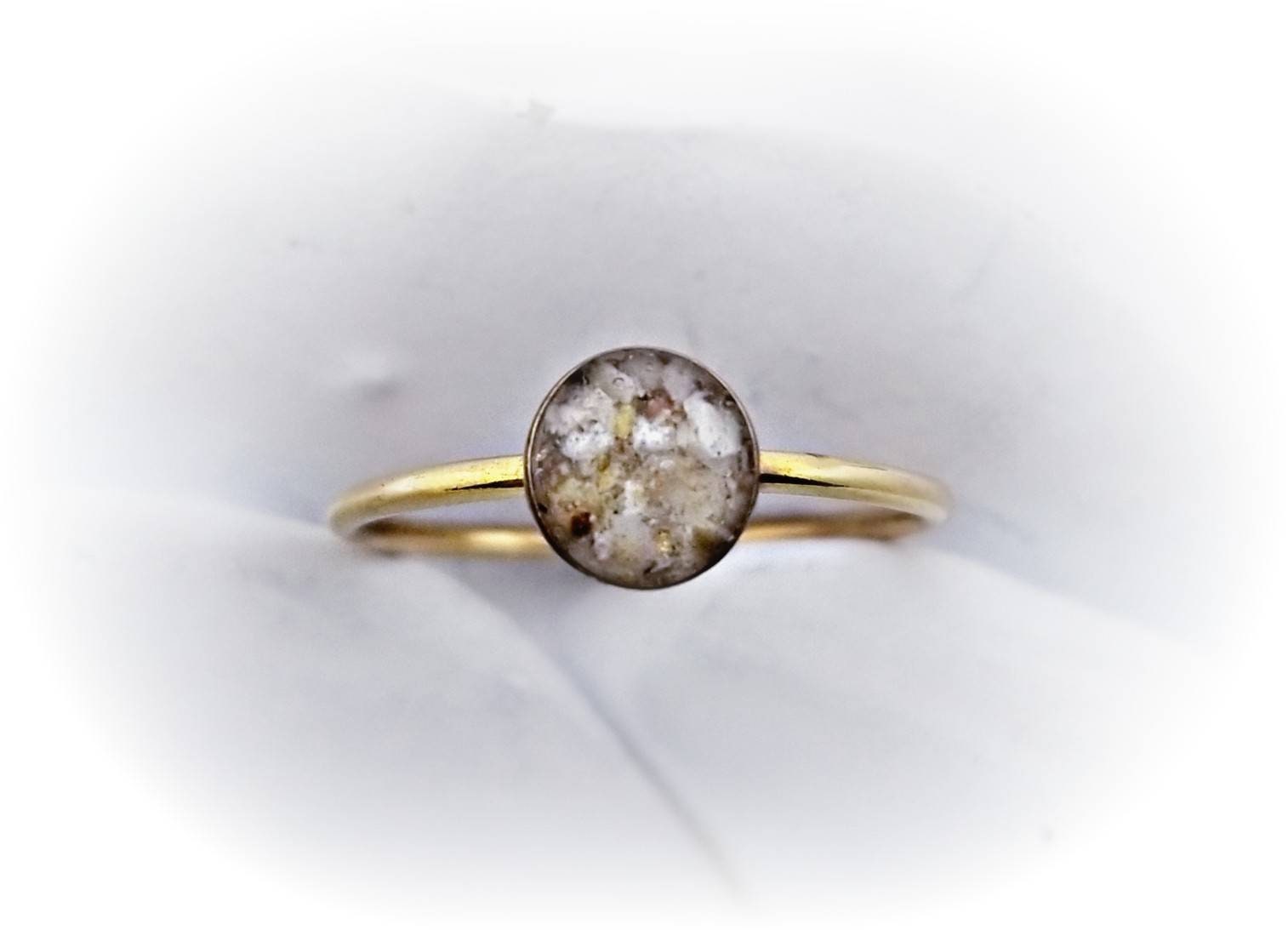 Gold Cremation Ring Stacking Rings Memorial Ring Pet Loss Gift | Etsy