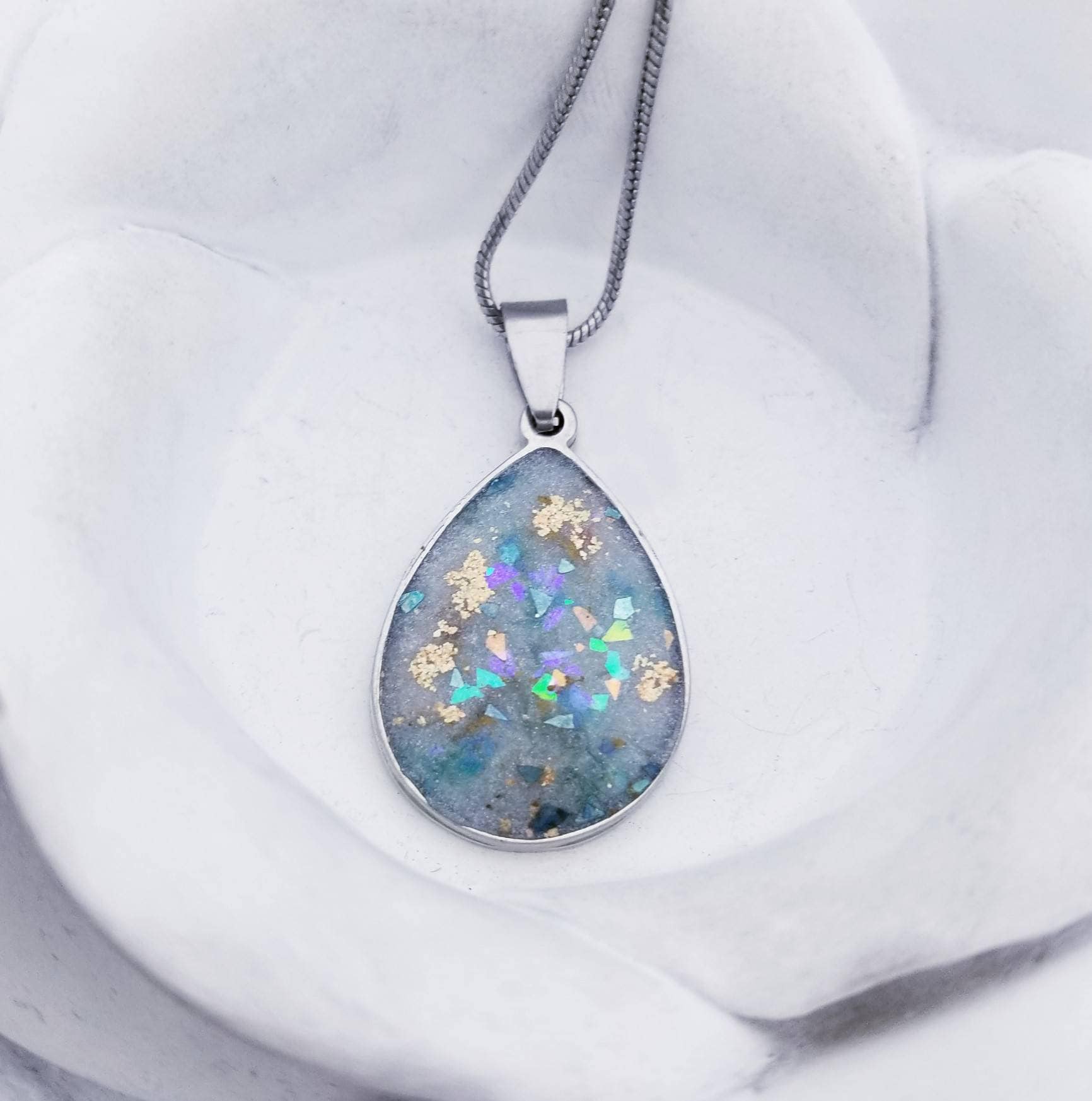 Cremation Necklace Pet Loss Gift Pet Ash Jewelry Pet Memorial | Etsy