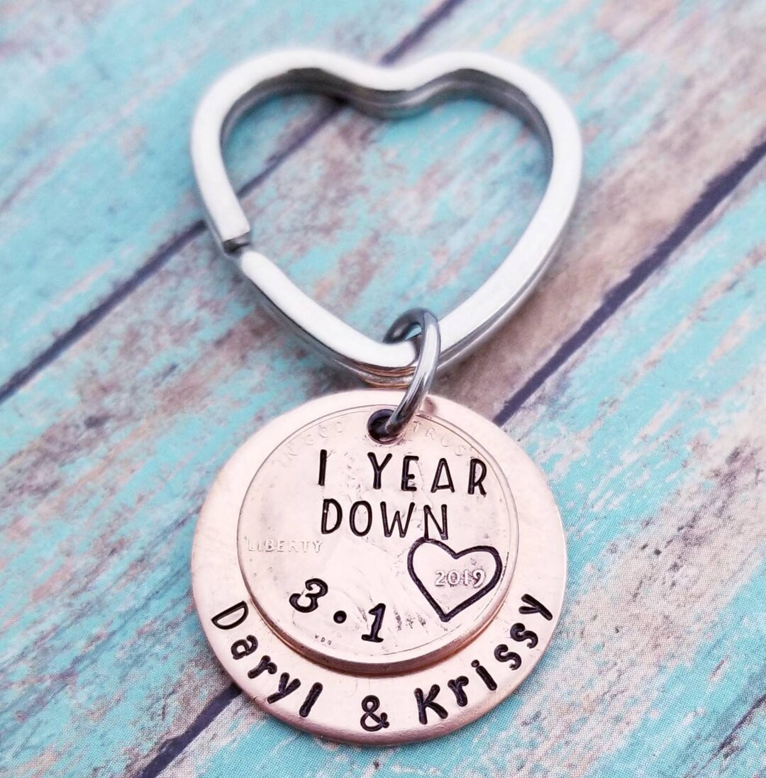 1 Year Anniversary Penny Keychain - Etsy