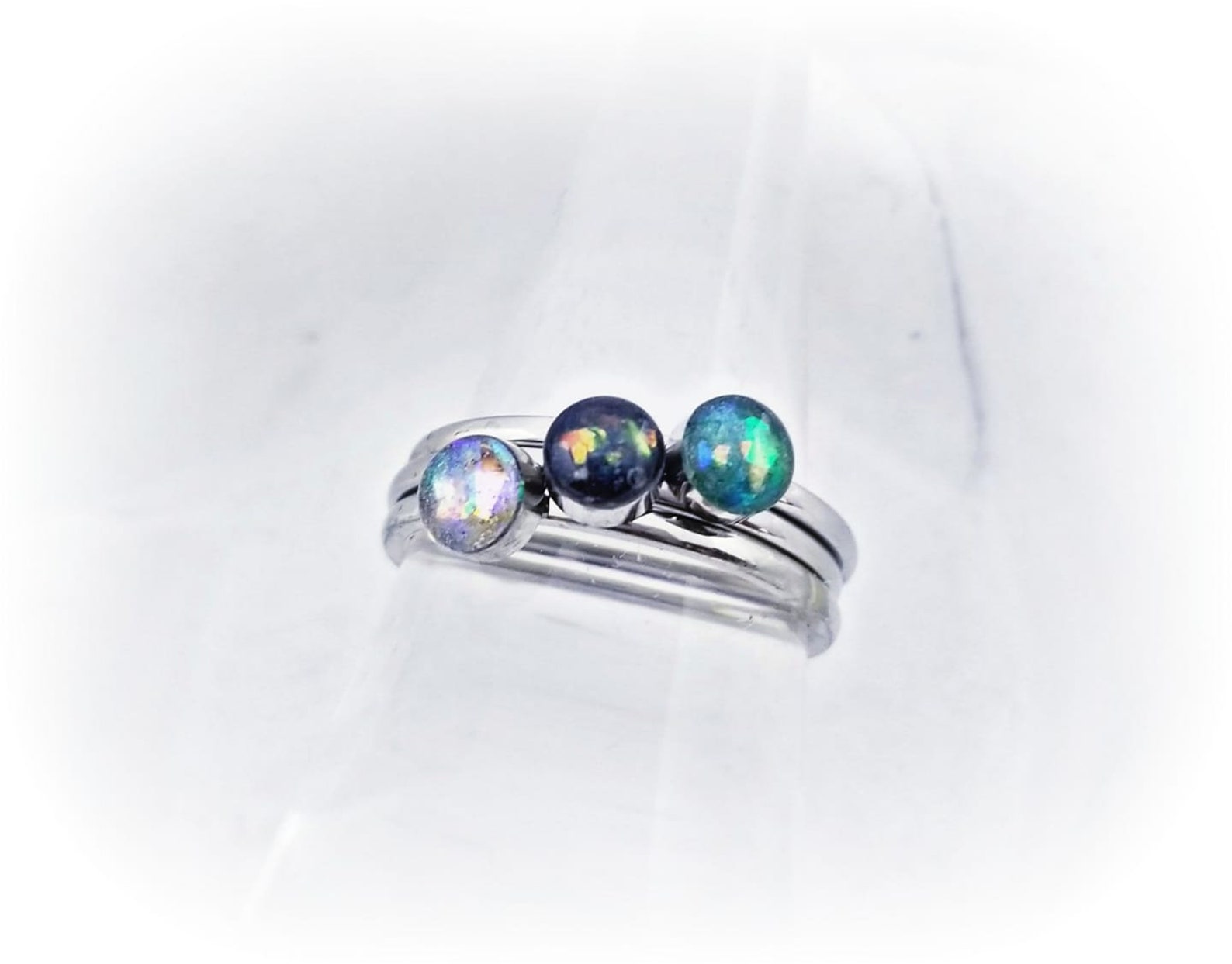 Pet Cremation Ring Stacking Rings Pet Memorial Cremation - Etsy