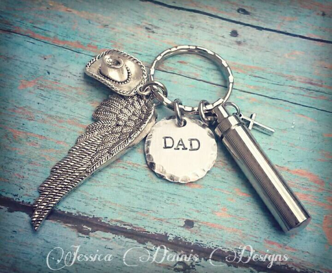 Cremation Keychain - Memorial Keepsake - Memorial Keychain - in Memory ...