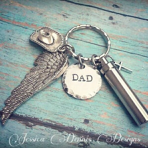 Cremation Keychain - Memorial Keepsake - Memorial Keychain - in Memory ...