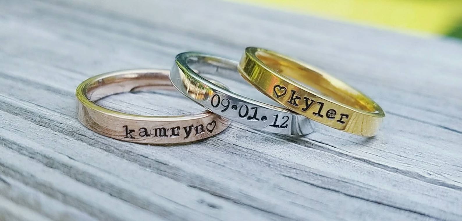 Mixed Metals Rings Personalized Rings Stacking - Etsy