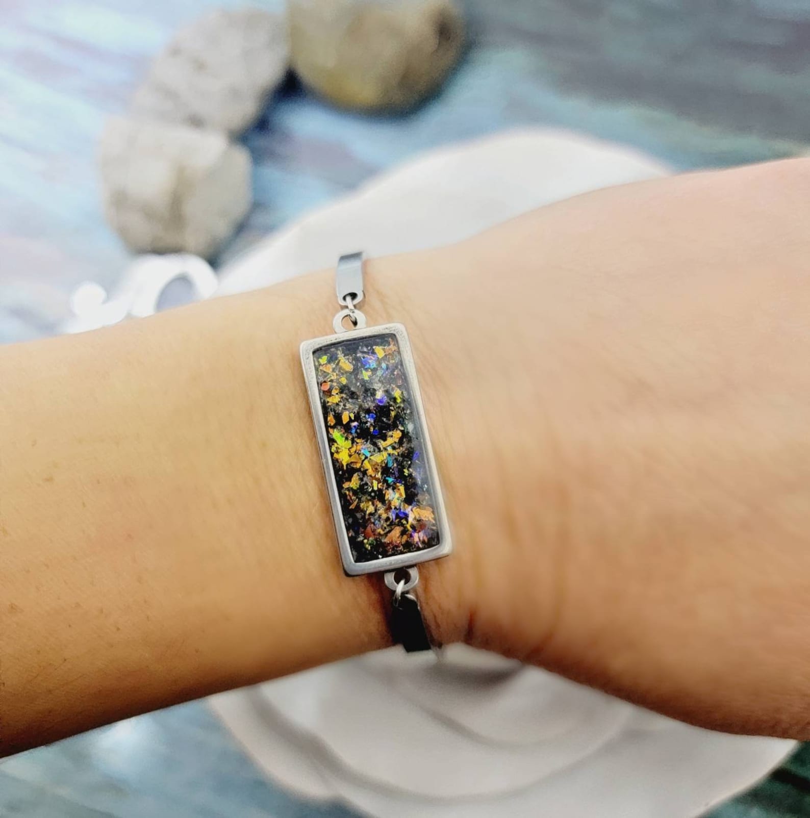 Cremation Bracelet Made With Pet Ashes Pet Pet Loss Bracelet | Etsy