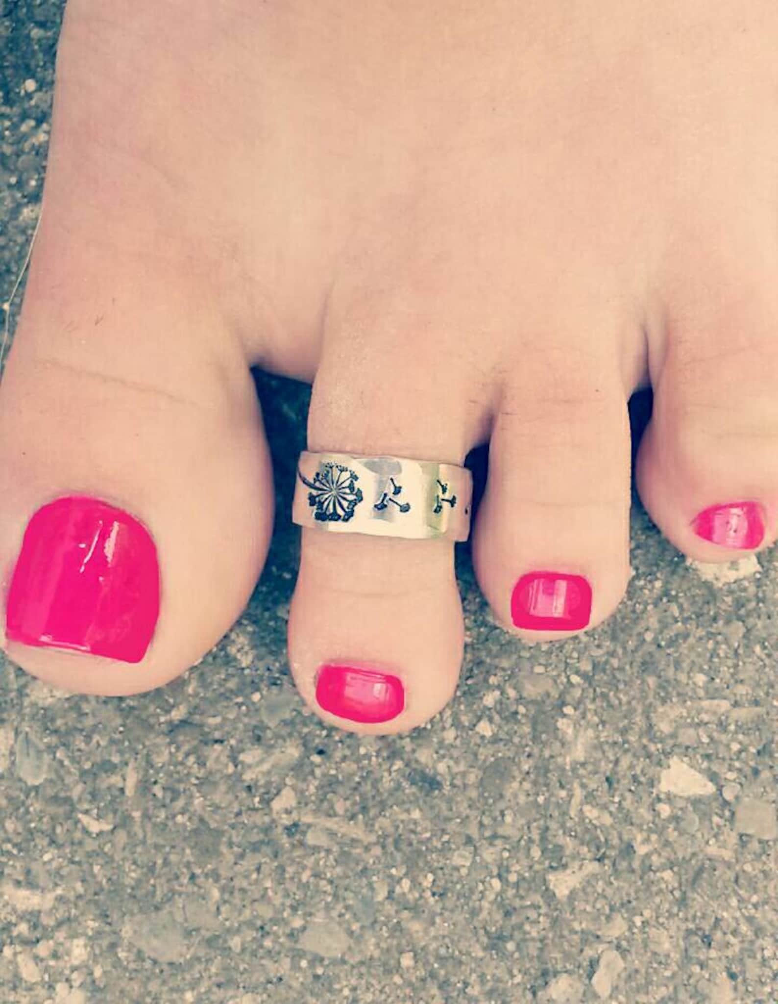 Dandelion Toe Ring Summer Jewelry Cute Toe Ring Hypoallergenic - Etsy