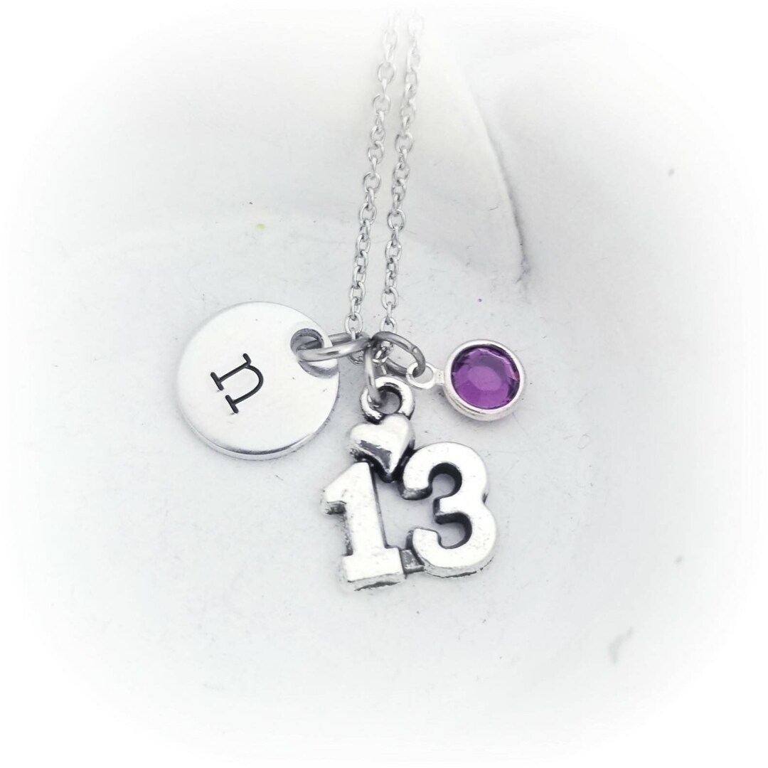 13 Year Old Girl Birthday Necklace - Etsy
