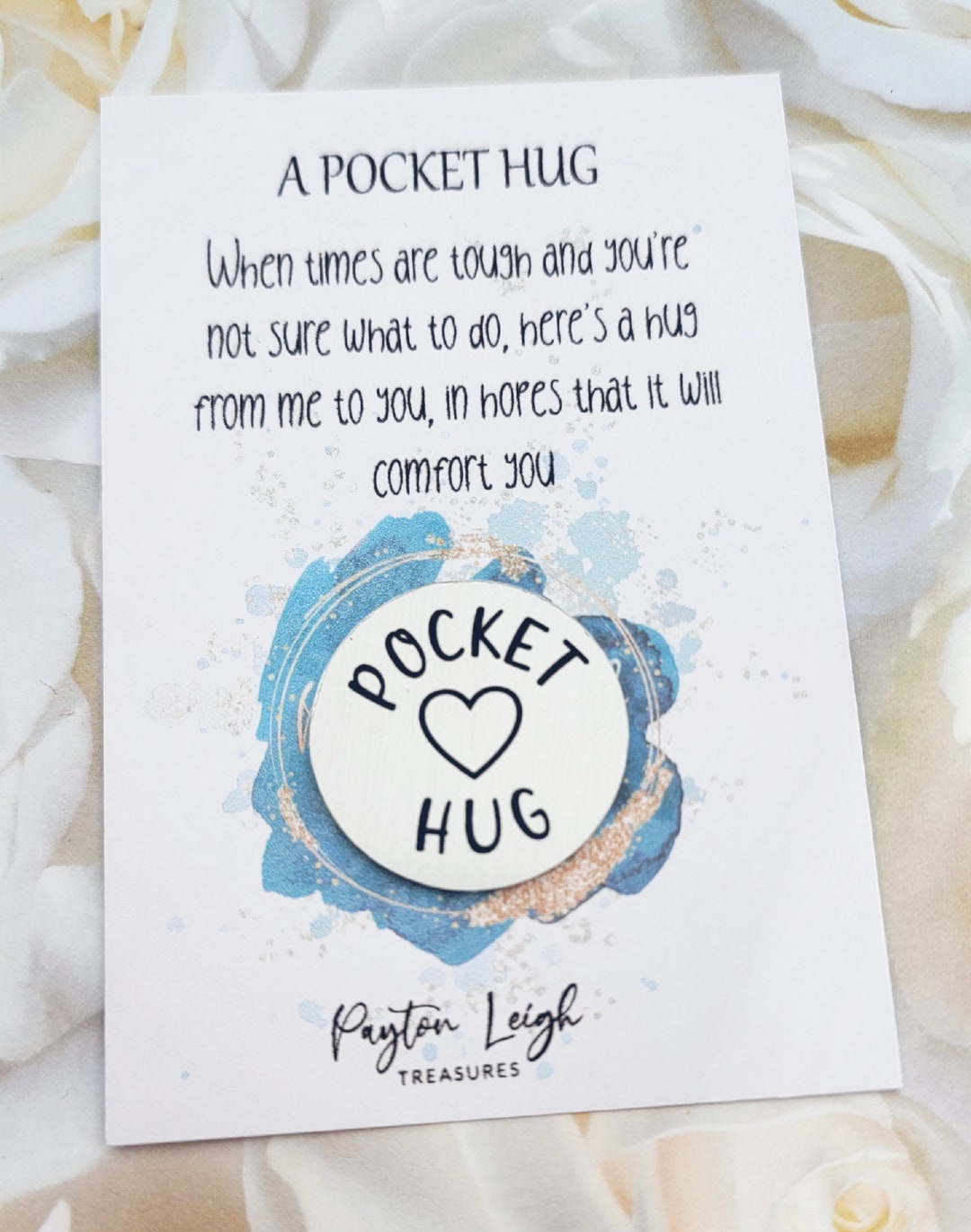 Pocket Hug Token With Poem Card - Long Distance Hug - Virtual Hug ...