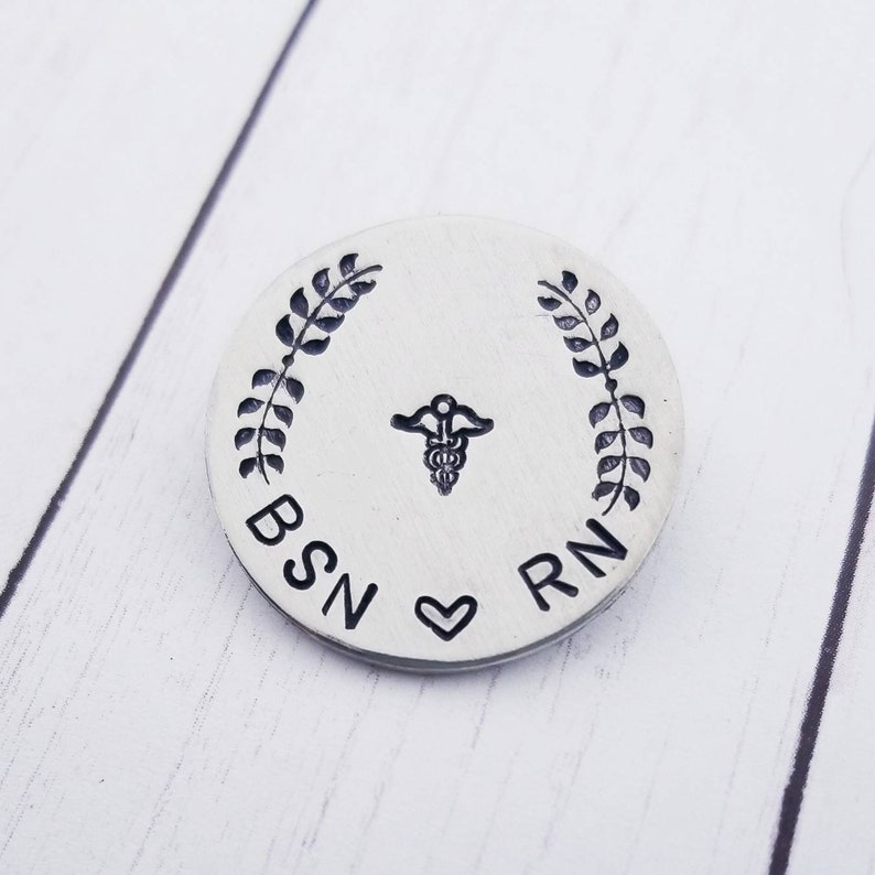 RN Pin Nurse Gift BSN Pin Personalized Custom Pin for | Etsy