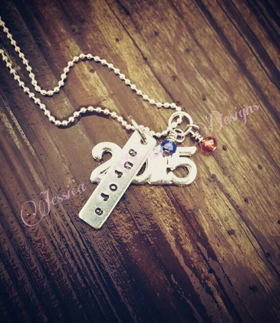 Items similar to Senior Personalized Metal Stamped Necklace* You choose ...