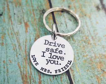 Drive Safe Key Chain Truck Driver Gift Sweet 16 Gift | Etsy