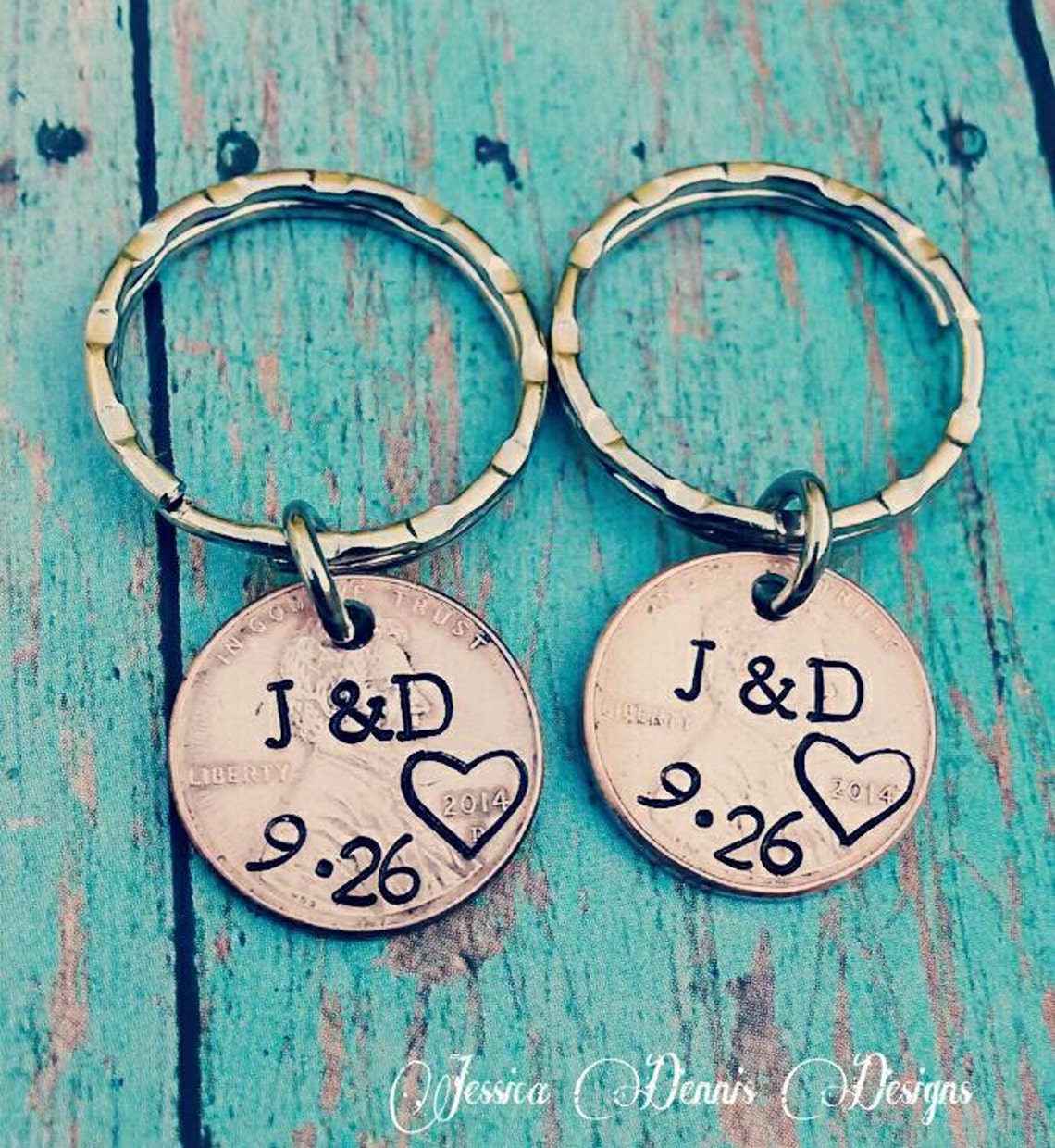 Couples Keychain Set - Anniversary Gift - Engagement - Wedding Gift ...