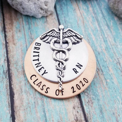 Nursing Graduation Pin RN Pin BSN Nurse Pin Personalized - Etsy