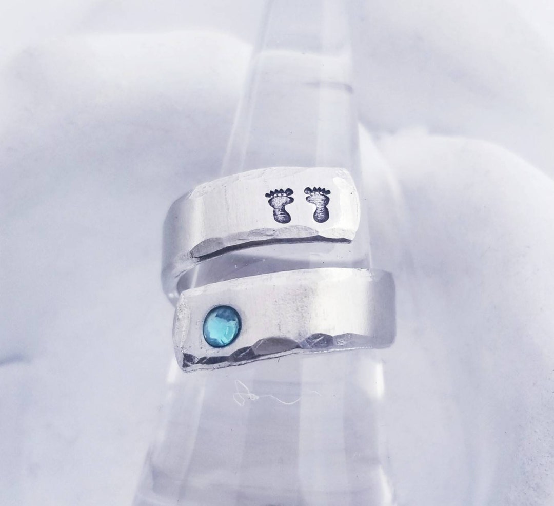 Baby Miscarriage Wrap Ring - Baby Birthstone Ring - Hypoallergenic Ring ...