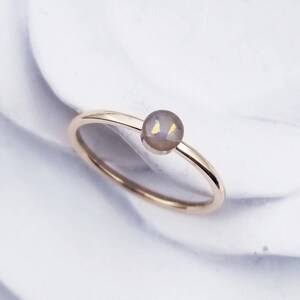 Pet Cremation Ring 14k Rose Gold Plated Stacking 4mm Rings Memorial ...