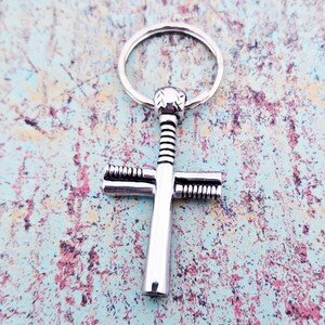 Baseball Cross Urn Keychain Baseball Memorial Gift Urn Pendant Fillable ...