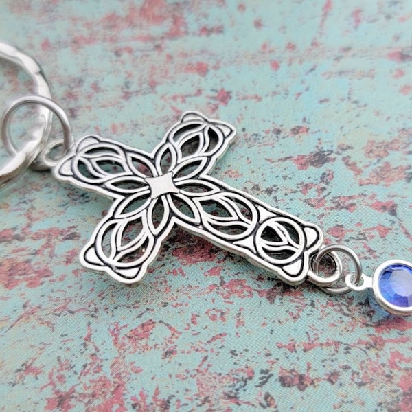 Cross Keychain - Etsy