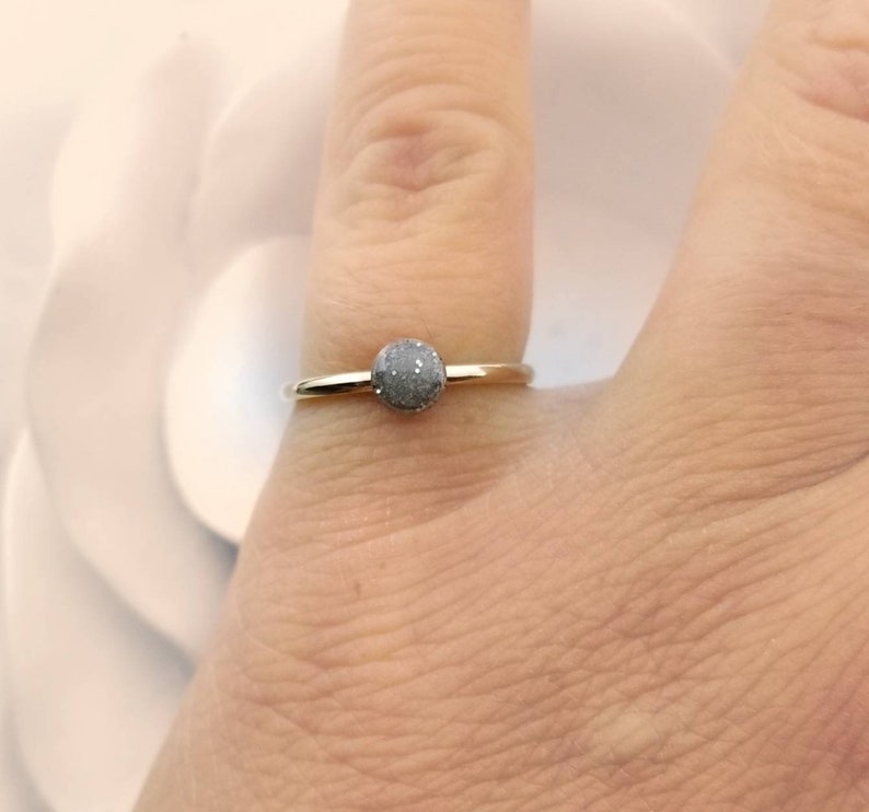 14k Rose Gold Plated Pet Cremation Ring 4mm Stacking Rings | Etsy