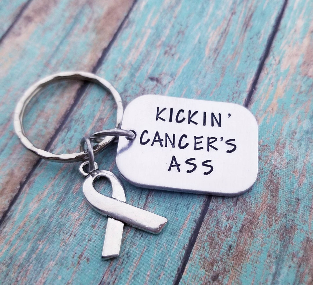 Kickin' Cancer's Ass Key Chain Cancer Remission Gift - Etsy