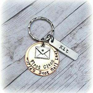 Mail Deliverer Gift - Mail Man Keychain - Mail Lady Gift - Postal ...