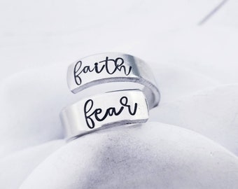 I AM ENOUGH Wrap Ring Custom Ring Adjustable Wrap Ring Inspirational ...