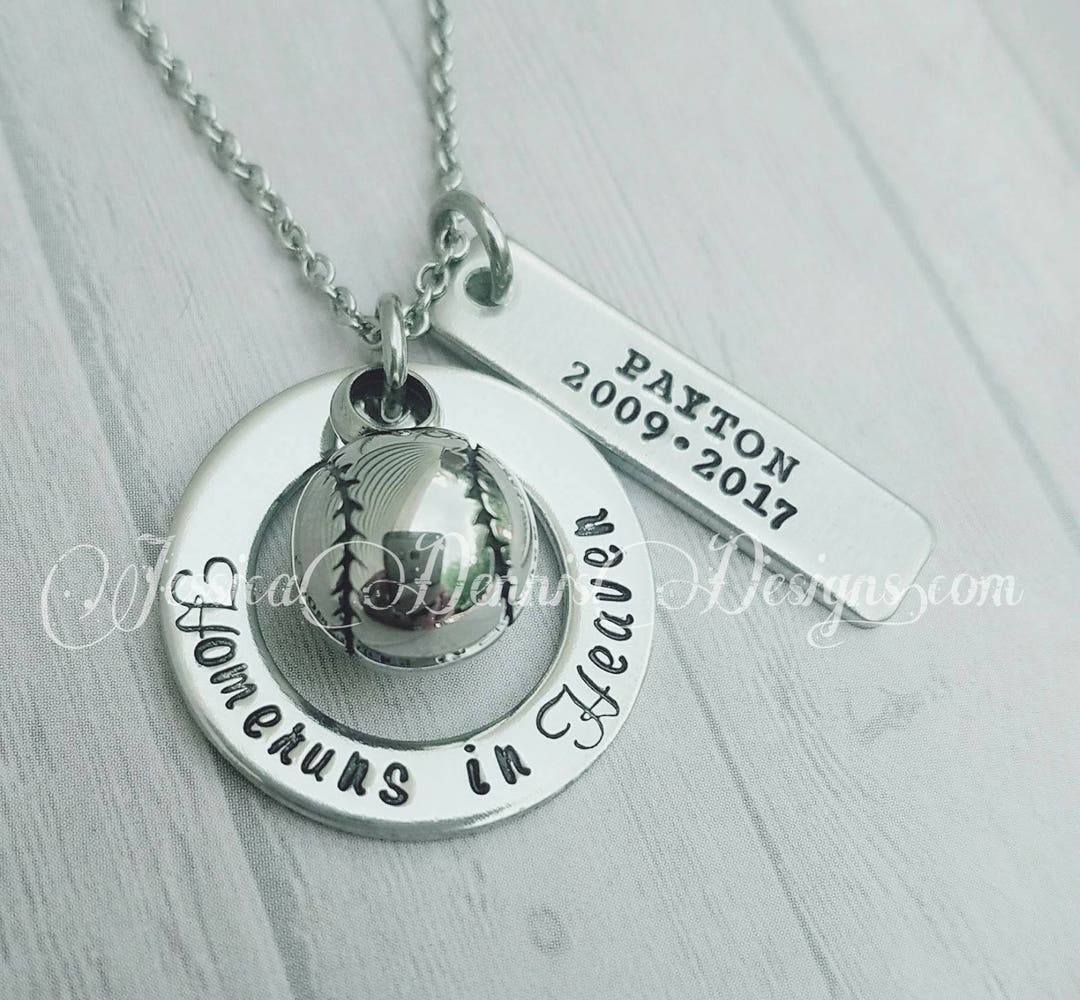 Cremation Jewelry - Homeruns in Heaven - Baseball Urn Necklace - Urn ...