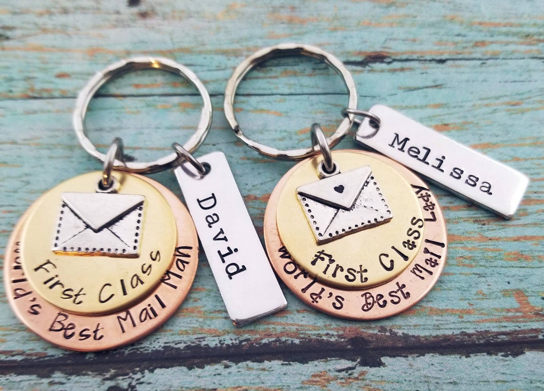 Mail Deliverer Gift - Mail Man Keychain - Mail Lady Gift - Postal ...
