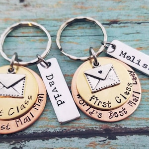 Mail Deliverer Gift - Mail Man Keychain - Mail Lady Gift - Postal ...