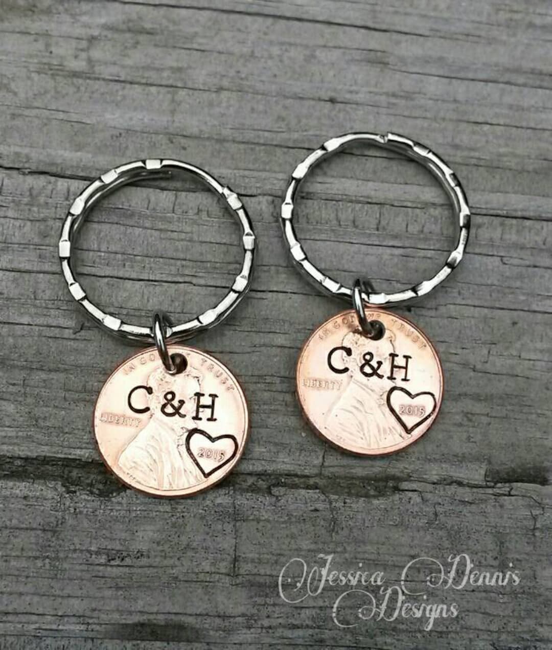 Couples Keychain Set of 2 - Anniversary - Engagement - Wedding ...