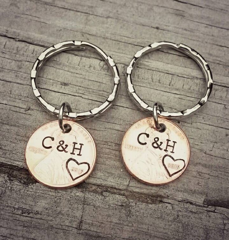 Couples Keychain Set of 2 - Anniversary - Engagement - Wedding ...