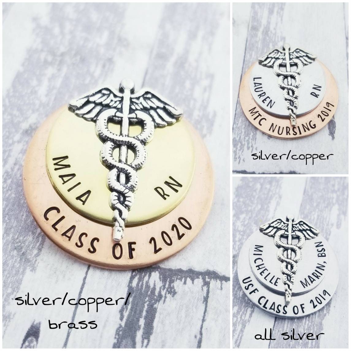 Custom Nurse Graduation Pin RN Pin BSN Nurse Pin Personalized - Etsy