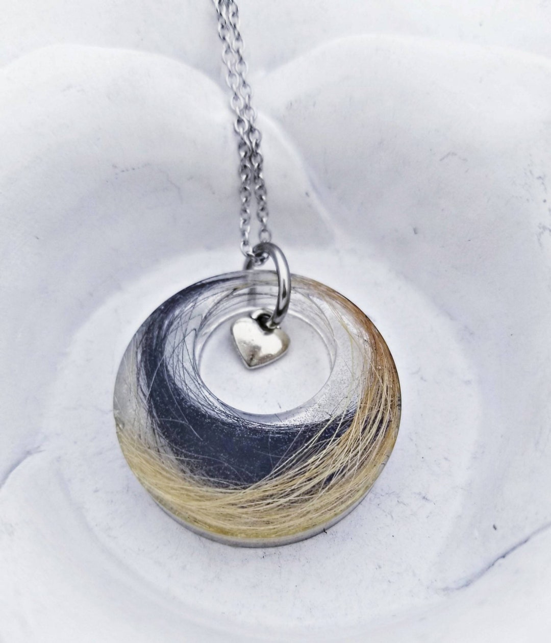 Handmade Resin Hair Memorial Necklace: Pet or Loved One Keepsake - Etsy